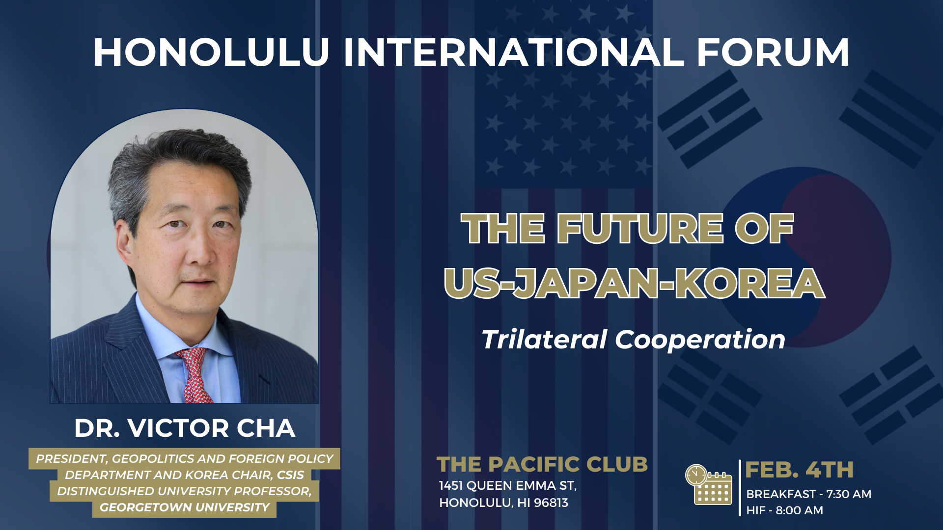 Honolulu International Forum featuring Dr. Victor Cha - Pacific Forum